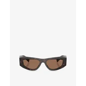 Prada Pillow-frame Acetate Sunglasses - Brown
