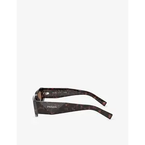 Prada Pillow-frame Acetate Sunglasses - Brown