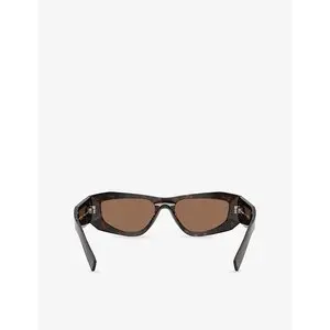 Prada Pillow-frame Acetate Sunglasses - Brown