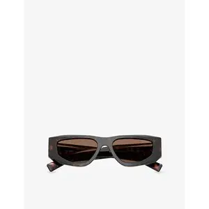 Prada Pillow-frame Acetate Sunglasses - Brown
