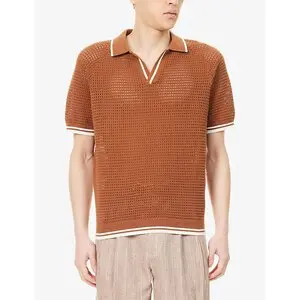 PERCIVAL Tennis Boxy Cotton-knit Polo Top