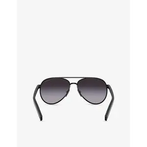 Prada Pilot-frame Metal Sunglasses - Black