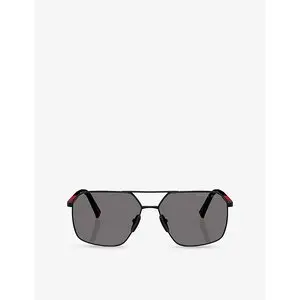 Prada Ps A50s Irregular Sunglasses - Black