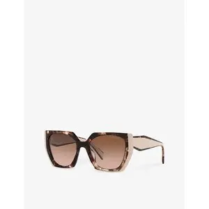 Prada Pr 15ws Rectangular Sunglasses - Brown