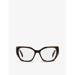 Prada Pr 18wv Square-framed Acetate Glasses - Brown