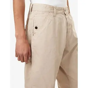Stone Island Straight-leg Logo-patch Cotton-ripstop Trousers