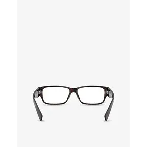 Prada Rectangle-frame Acetate Optical Glasses - Brown