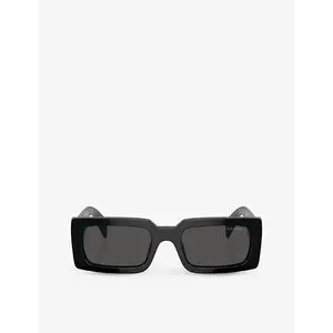 Prada Pillow-frame Acetate Sunglasses - Black