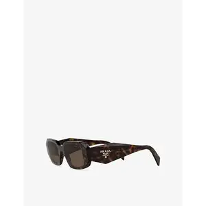 Prada Pr 17ws Rectangular-frame Tortoiseshell Sunglasses - Brown