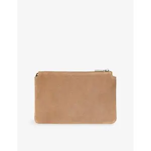 Whistles Elita Suede Clutch - Cream