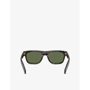Prada Pillow-frame Acetate Sunglasses - Brown