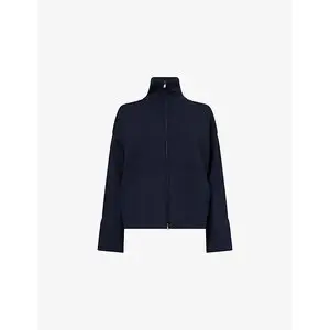 Max Mara Funnel-neck Zip-through Knitted Cardigan