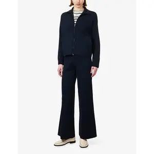Max Mara Funnel-neck Zip-through Knitted Cardigan