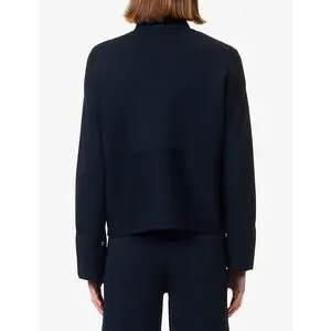 Max Mara Funnel-neck Zip-through Knitted Cardigan