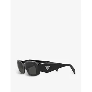 Prada Pr 17ws Rectangular-frame Sunglasses - Black