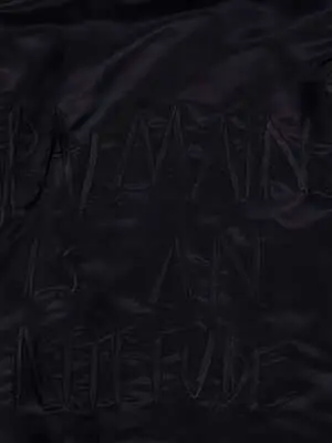 Balmain Nylon Bomber Jacket With Embroidery - Black