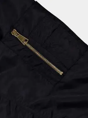 Balmain Nylon Bomber Jacket With Embroidery