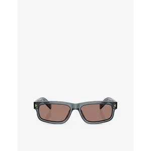 Prada Rectangle-frame Acetate Sunglasses - Blue