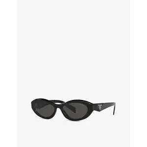 Prada Pr26zs Irregular-frame Acetate Sunglasses - Black
