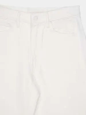 MOTHER The Full-pipe Ankle Barrel Jeans - White