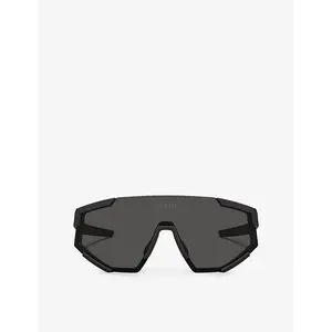 Prada Pillow-frame Nylon Sunglasses - Black
