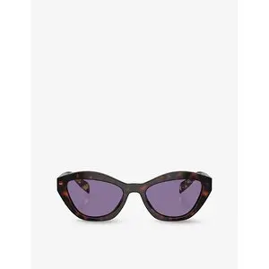 Prada Butterfly-frame Acetate Sunglasses - Brown