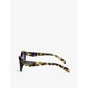 Prada Butterfly-frame Acetate Sunglasses - Brown