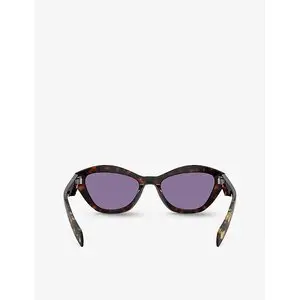 Prada Butterfly-frame Acetate Sunglasses - Brown
