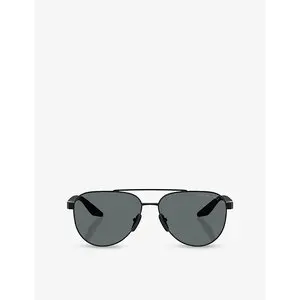 Prada Ps A52s Polarised Pilot-frame Sunglasses - Black