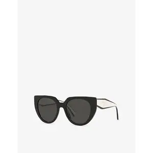 Prada Acetate Cat-eye Sunglasses - Black