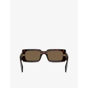Prada Pillow-frame Tortoiseshell Acetate Sunglasses
