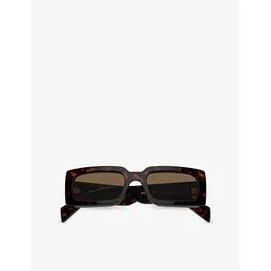 Prada Pillow-frame Tortoiseshell Acetate Sunglasses