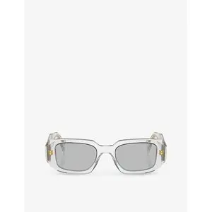 Prada Pr 17ws Rectangular-frame Sunglasses - Clear