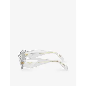 Prada Pr 17ws Rectangular-frame Sunglasses - Clear