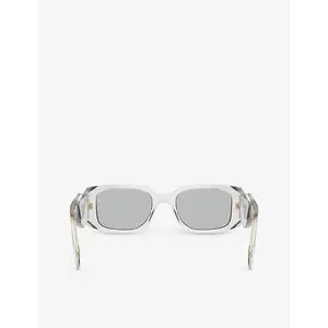 Prada Pr 17ws Rectangular-frame Sunglasses - Clear