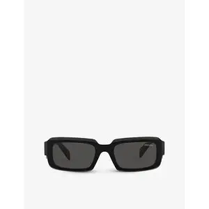 Prada Rectangle-frame Acetate Sunglasses - Black