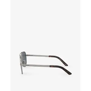 Prada Pilot-frame Metal Sunglasses