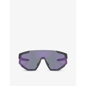 Prada Linea Rossa 04ws Pillow-frame Sunglasses - Brown