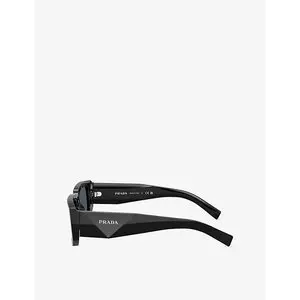 Prada Rectangle-frame Acetate Sunglasses - Black