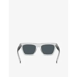 Prada Rectangle-frame Acetate Sunglasses - Grey