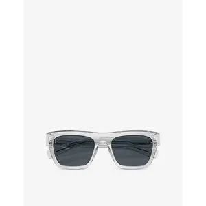 Prada Rectangle-frame Acetate Sunglasses - Grey