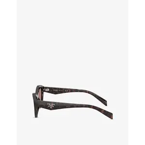 Prada Butterfly-frame Acetate Sunglasses - Brown