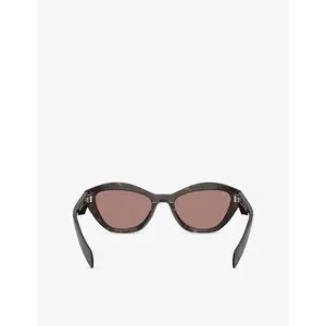 Prada Butterfly-frame Acetate Sunglasses - Brown