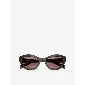 Prada Butterfly-frame Acetate Sunglasses - Brown