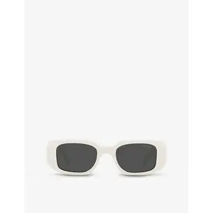 Prada Rectangular-frame Acetate Sunglasses - White