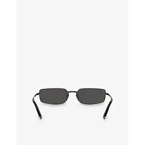 Prada Rectangle Metal Sunglasses - Black