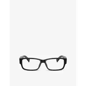 Prada B09v Acetate Rectangle Sunglasses - Black