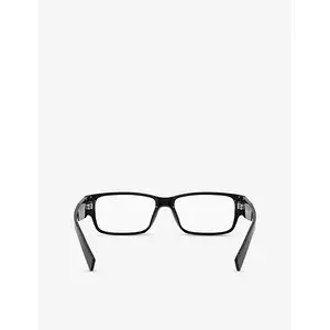 Prada B09v Acetate Rectangle Sunglasses - Black