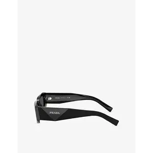 Prada Pr B19s Pillow-frame Acetate Sunglasses - Black