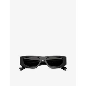 Prada Pr B19s Pillow-frame Acetate Sunglasses - Black